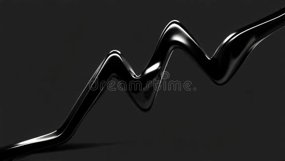Black Line with a Curve in it Stock Image - Image of graphic, success ...