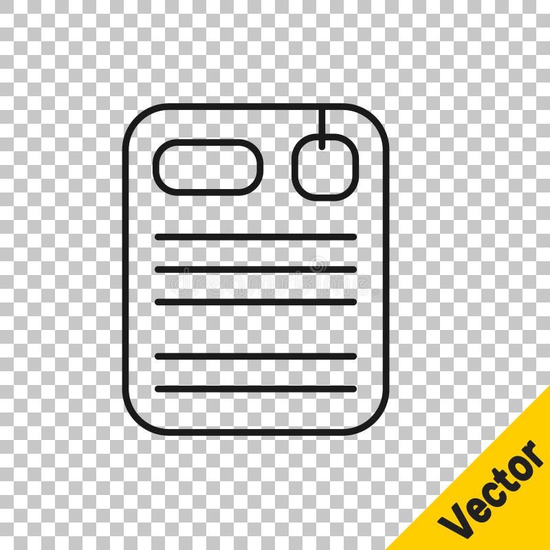 Black Dossier Folder Icon Isolated on Transparent Background. Vector ...
