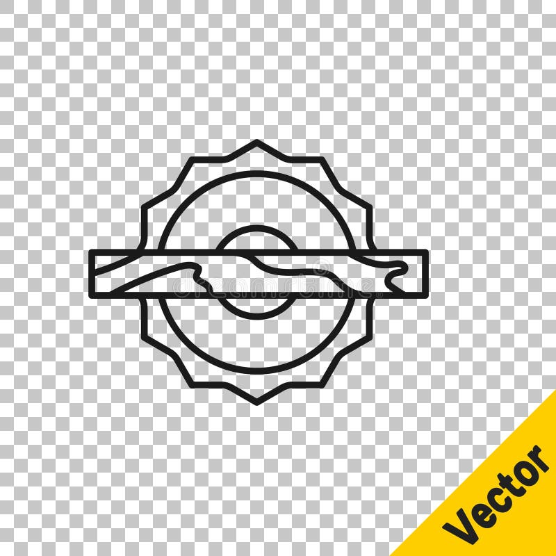 Black Line Electric Circular Saw with Steel Toothed Disc Icon Isolated ... Black Line Electric Circular Saw with Steel Toothed Disc Icon Isolated ...