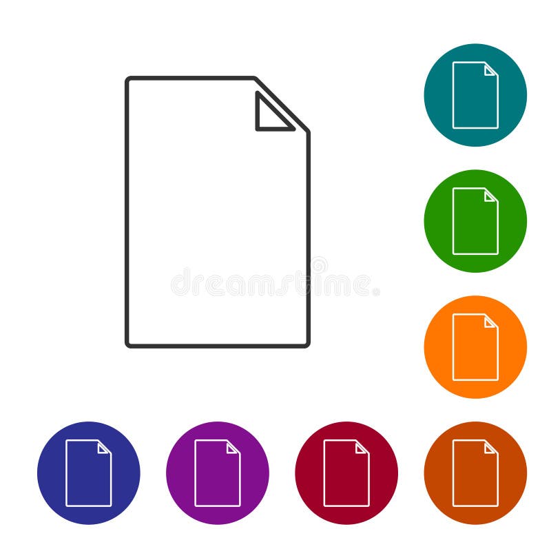Black Line Empty Document Icon Isolated on White Background. Checklist ...