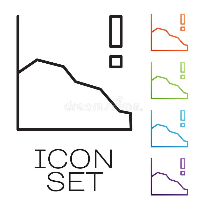 Decrease Colorful Stick Diagram II Stock Vector - Illustration of class, bank: 16483855