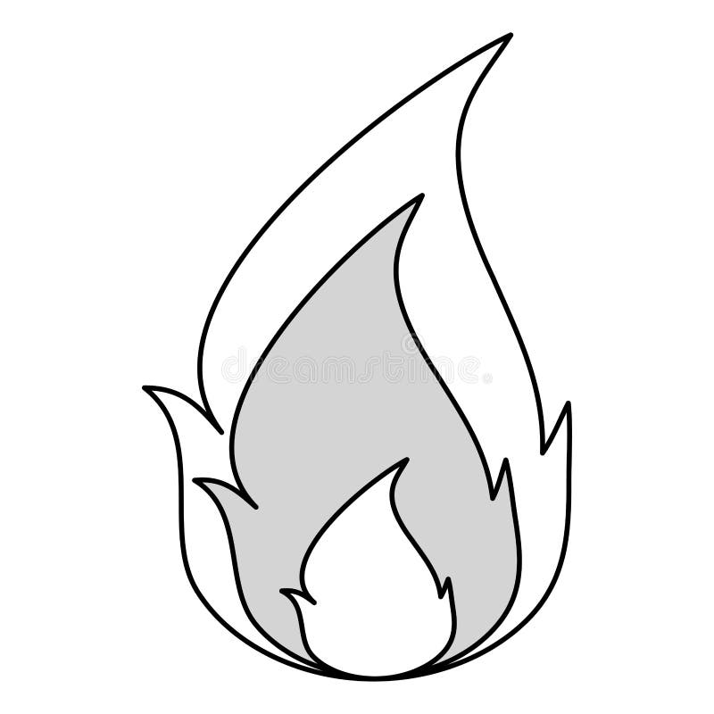 Black line flame stock illustration. Illustration of abstract - 73303136