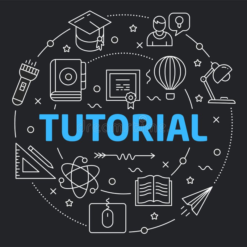 Line Flat Circle Illustration Thinking Process Stock Vector ...