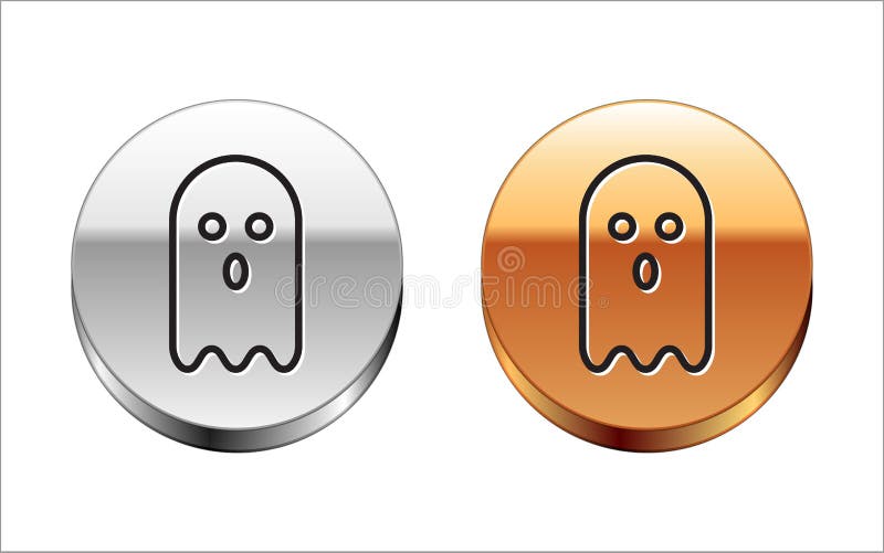 Ghost Icon Golden Circle Stock Illustrations – 35 Ghost Icon Golden ...