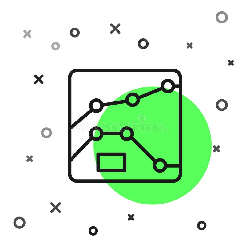 Set Line Graph, Chart, Diagram, Percent Up Arrow and Digital Speed ...