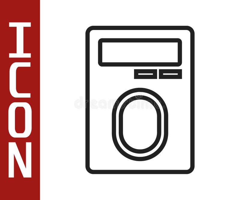 Black Line Human Hand Scanning with Finger Scan on Access Control ...