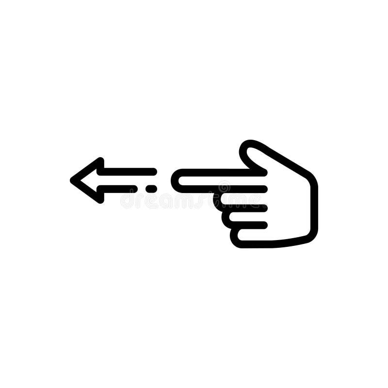 Black Line Icon for Allude, Arrow and Pointing Stock Vector ...