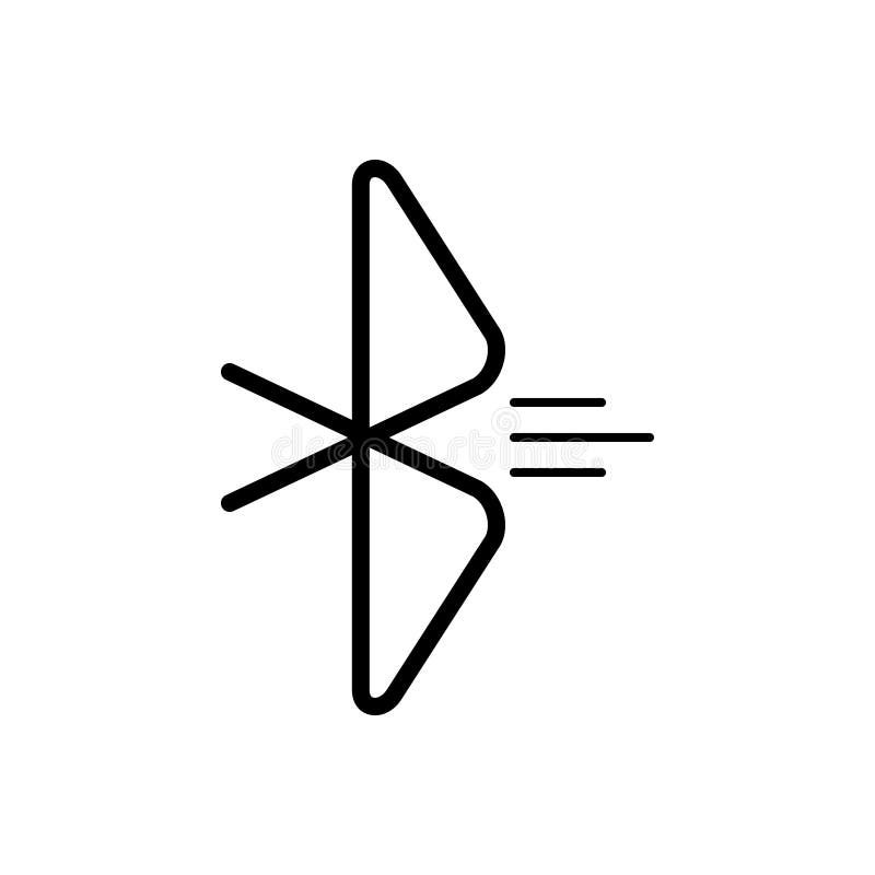 Black Line Icon for Bluetooth, Application and Connectivity Editorial ...
