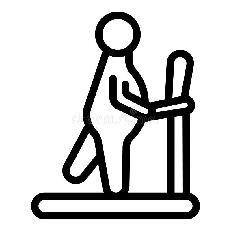 Exercise on Elliptical Machine Icon Stock Vector - Illustration of ...