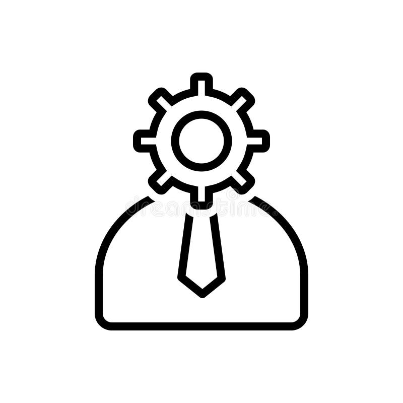 Black Line Icon for Engineer, Project and Education Stock Vector ...