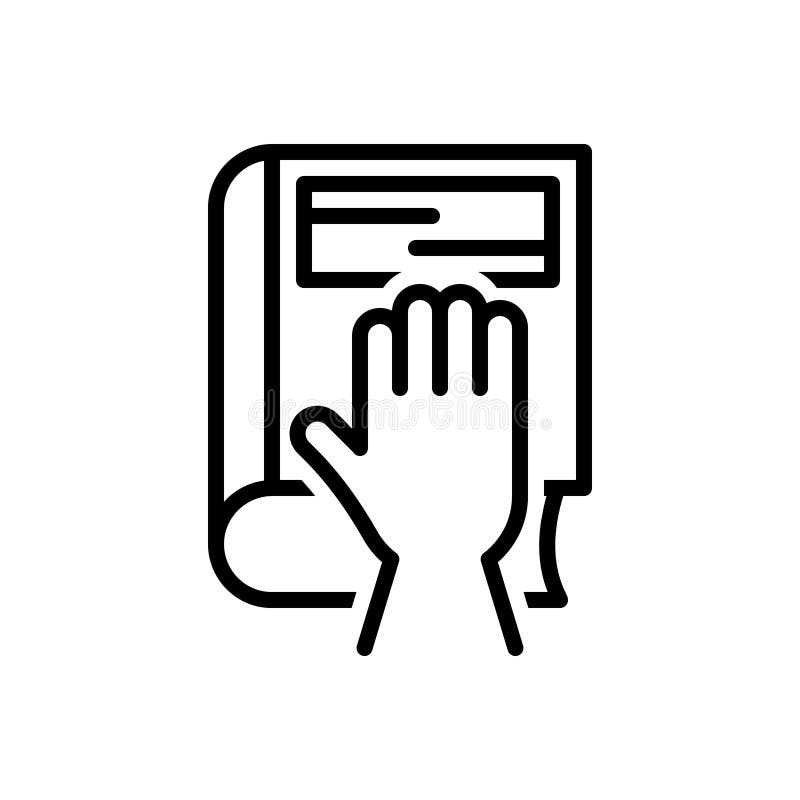 Black Line Icon for Fact, Deed and Truth Stock Vector - Illustration of ...