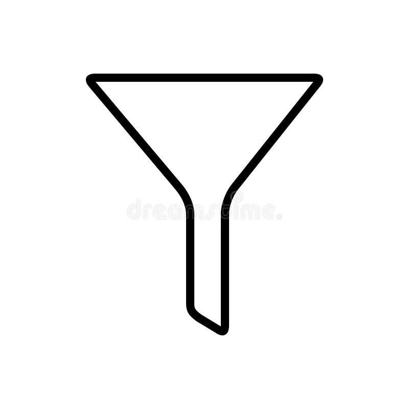 Black Line Icon for Filter, Funnel and Shorting Stock Vector ... Black Line Icon for Filter, Funnel and Shorting Stock Vector ...