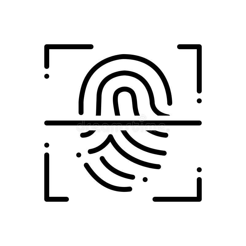 Security Authorization Line Icon Set, Identification Scanner Symbols ...