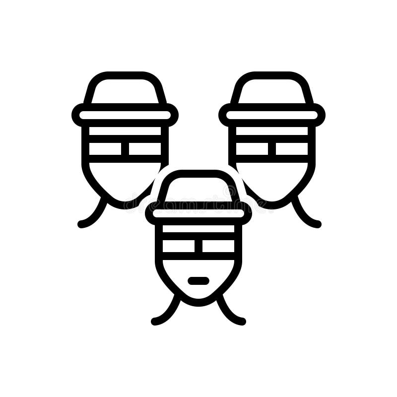 Black Line Icon for Gang, Smattering and Clique Stock Vector ...