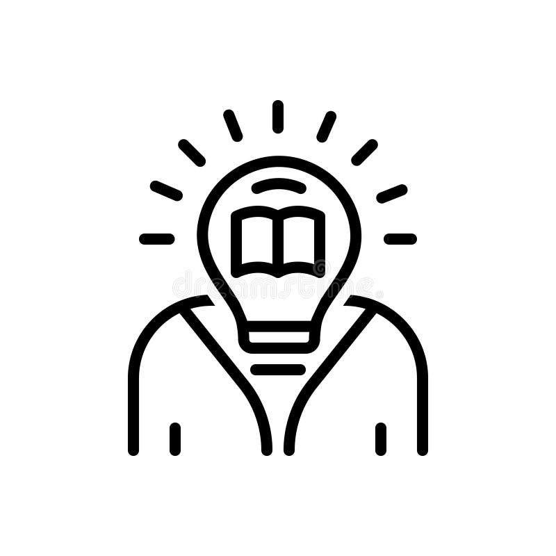 Black Line Icon for Generate, Book and Originate Stock Vector ...