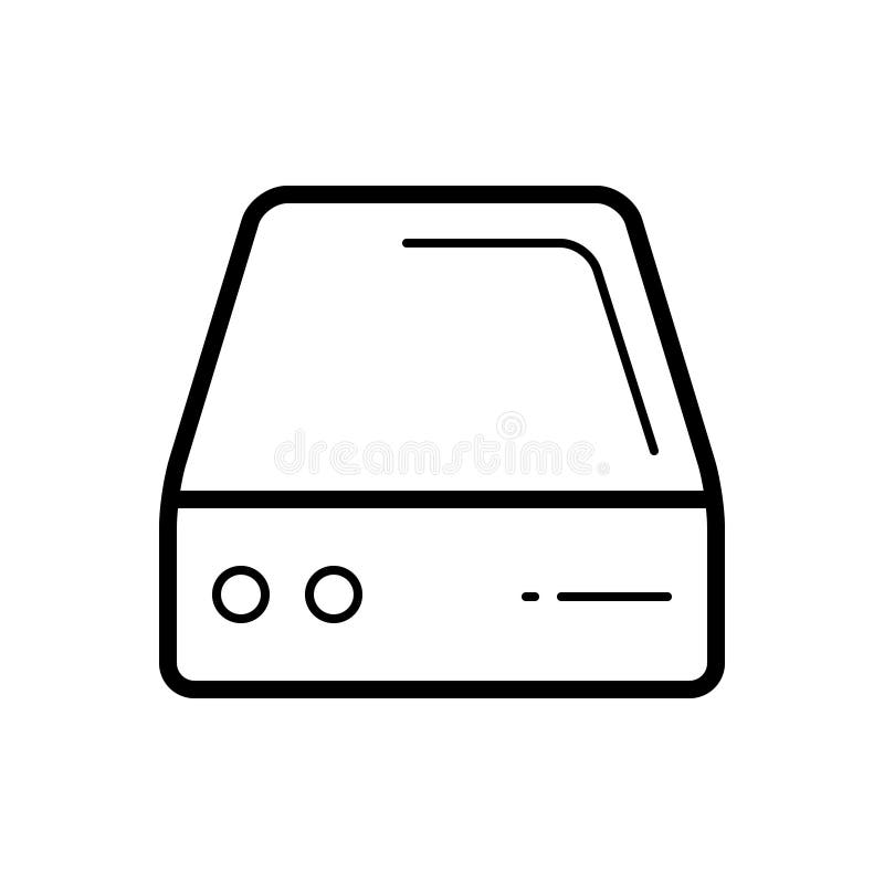 Black Hard Drive Isolated Vector Icon. Simple Element Illustration From ...