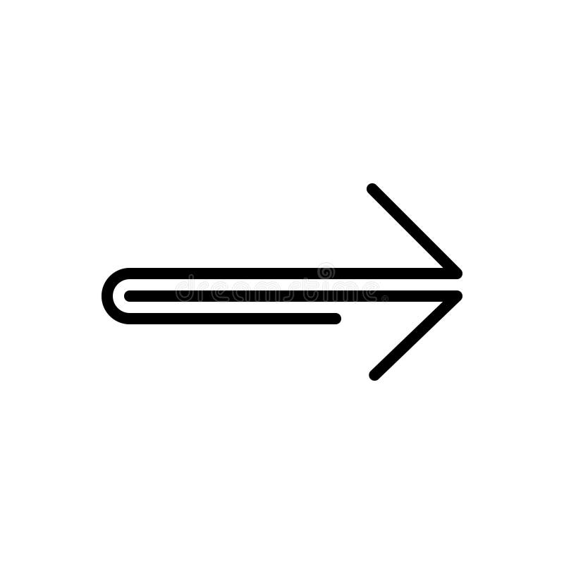 Black Line Icon for Imply, Signalize and Indicate Stock Vector ...