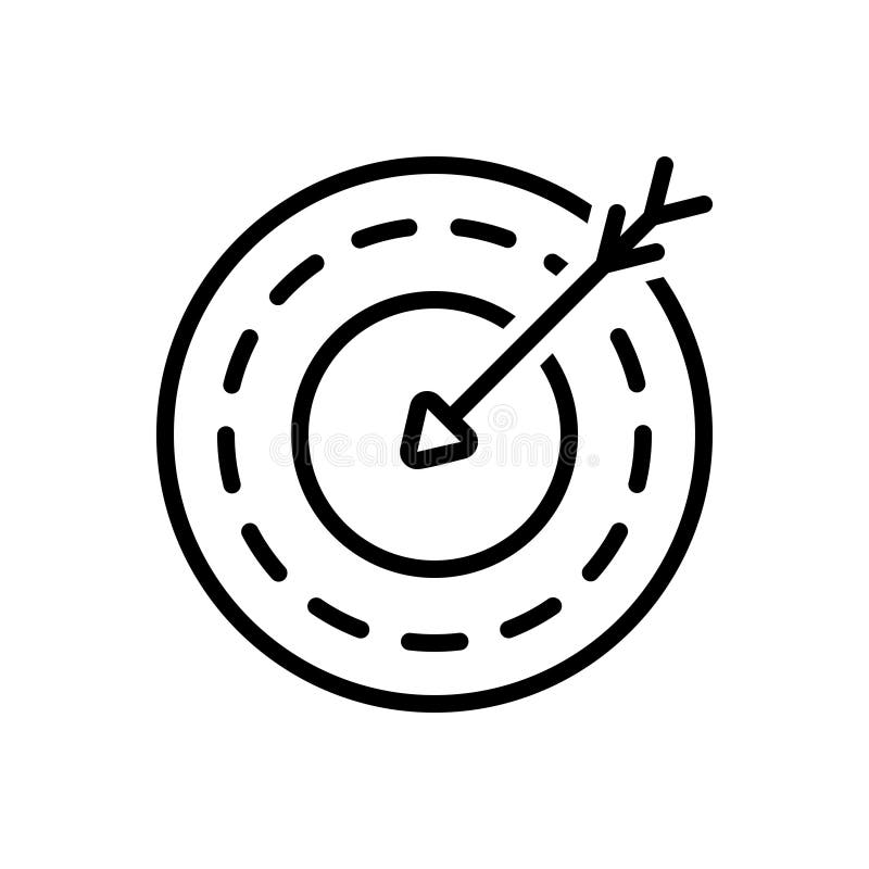 Black Line Icon for Target, Destination and Ambition Stock Vector ...