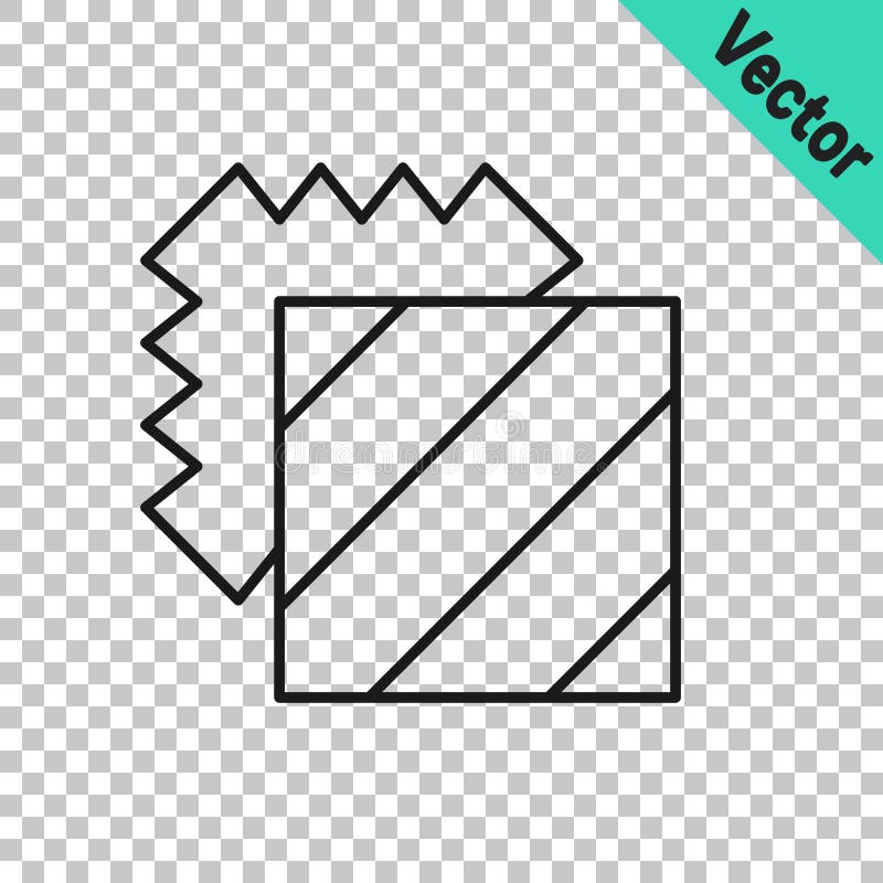 Black Line Layers Clothing Textile Icon Isolated on Transparent ...