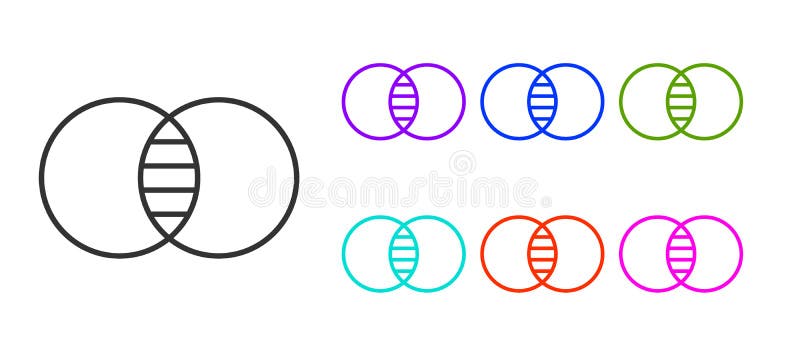 Sets Theory Basic Operation, Diagram Venn Icon Vector Stock Vector ...