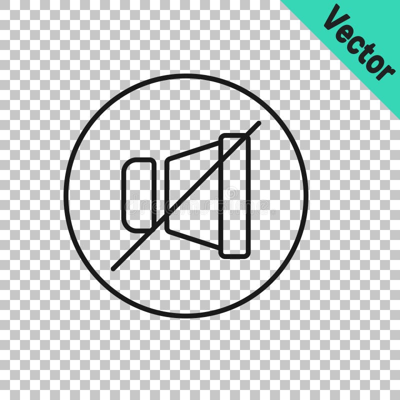 Mute Black Line Icon Stock Illustrations – 3,235 Mute Black Line Icon ...