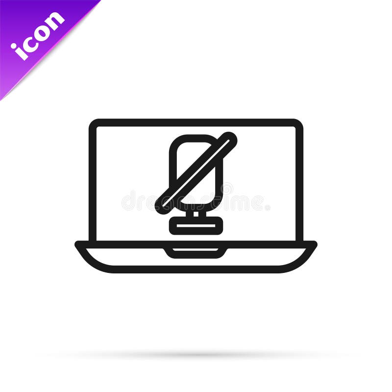 Mute Black Line Icon Stock Illustrations – 3,235 Mute Black Line Icon ...