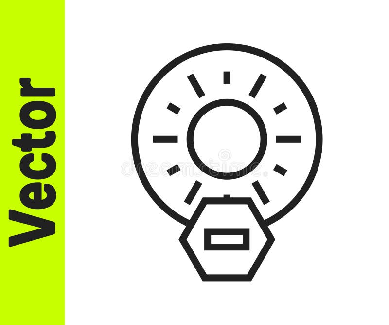 Black No Direct Sunlight Icon Isolated on Yellow Background. Vector ...