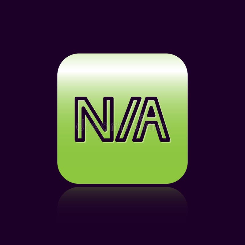 Black Not Applicable Icon Isolated on White Background. Vector ...