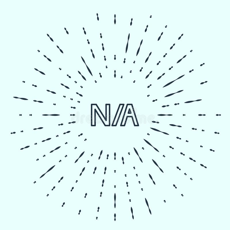 Black Line Not Applicable Icon Isolated on Grey Background. Abstract ...