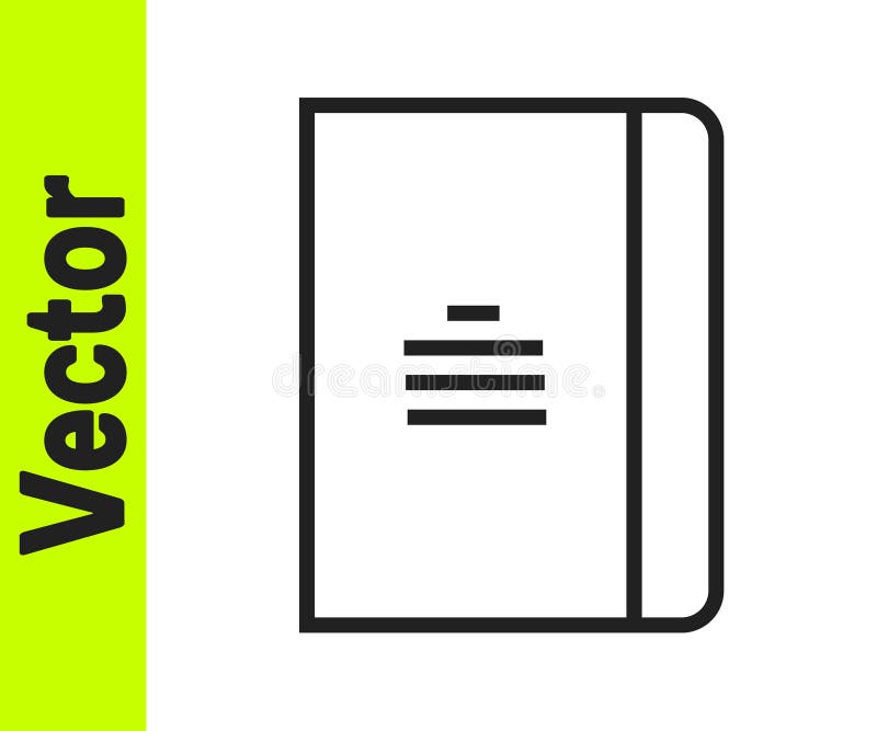 Line Notepad Icon for Girls. Book. Vector Stock Vector - Illustration ...