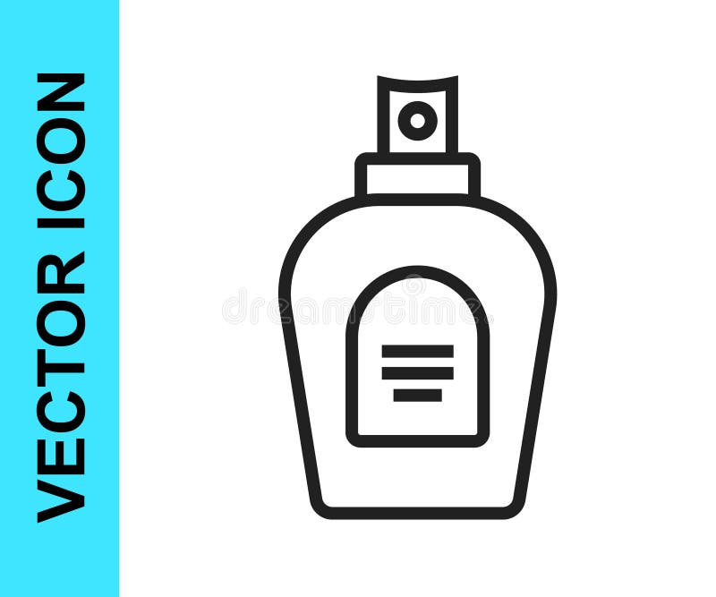 Black Perfume Icon Isolated on Transparent Background. Vector Stock ...