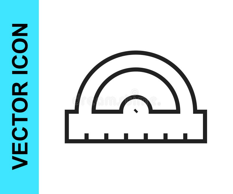Black Line Protractor Grid for Measuring Degrees Icon Isolated on White ... Black Line Protractor Grid for Measuring Degrees Icon Isolated on White ...