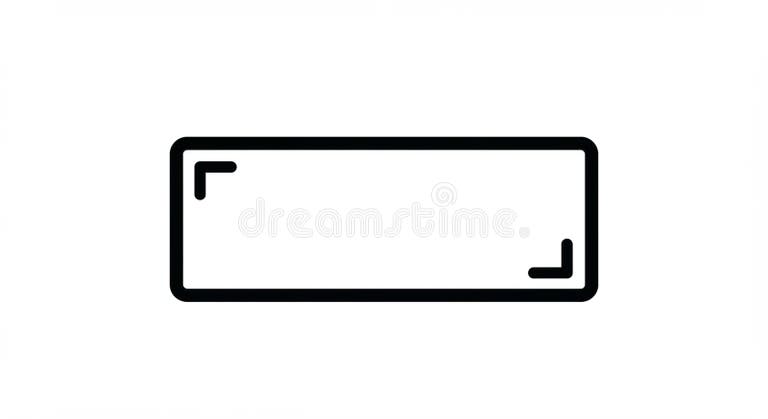 Black Line Rectangle with Rounded Corners and Cropped Corners Inside ...