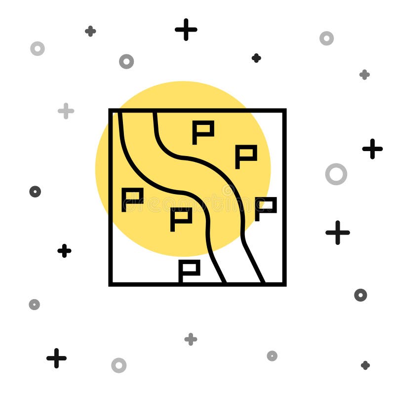 Road map dash line way stock vector. Illustration of street - 266826840