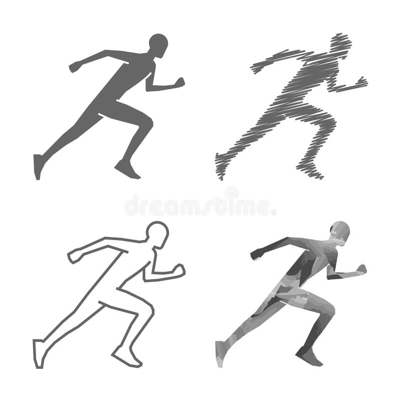 Runner Black White Stock Illustrations – 6,127 Runner Black White Stock ...