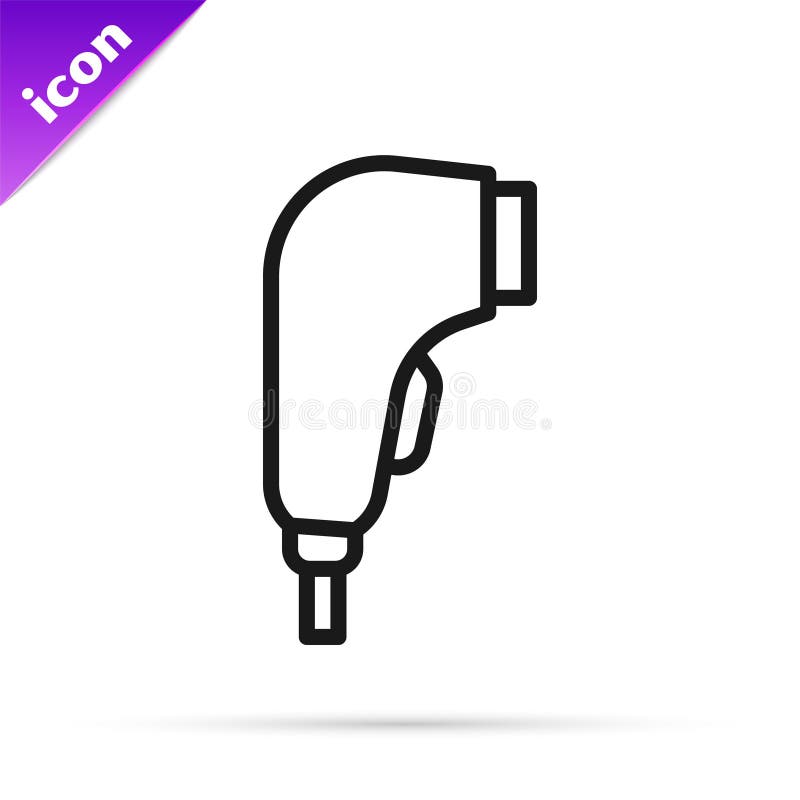 Set Line Scanner Scanning Bar Code Icon Isolated on Blue Background ...