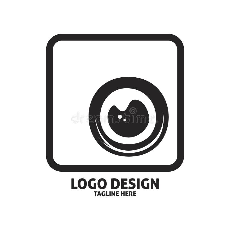Square camera logo design stock vector. Illustration of unique - 97511968