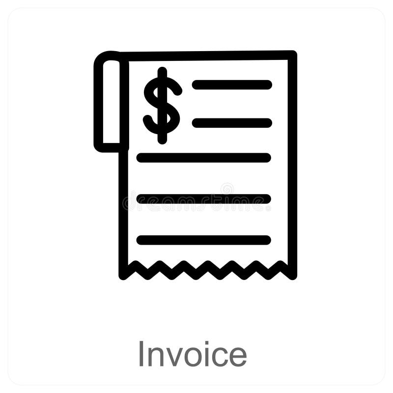Invoice and Receipt Icon Concept Stock Vector - Illustration of store ...