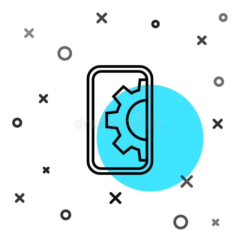 Black Line Software, Web Development, Programming Concept Icon Isolated ...