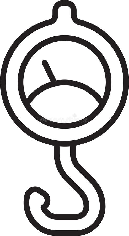 Black Spring Scale Icon Isolated on White Background. Balance for ...