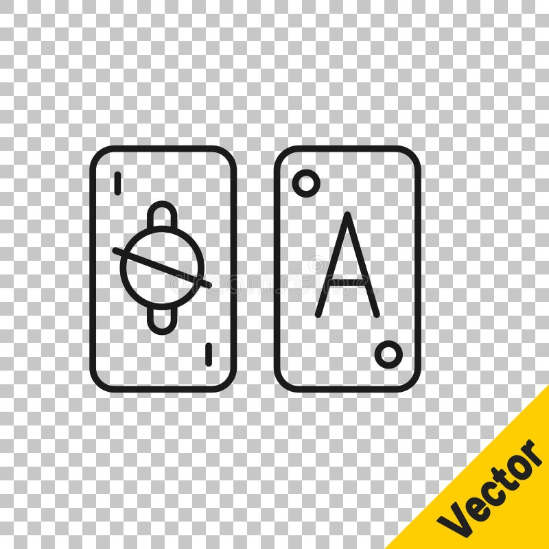 Playing Cards Outline Transparent Background Stock Illustrations – 116 ...