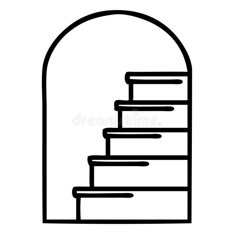 Stairway To Heaven Line Drawing Stock Illustrations – 29 Stairway To ...