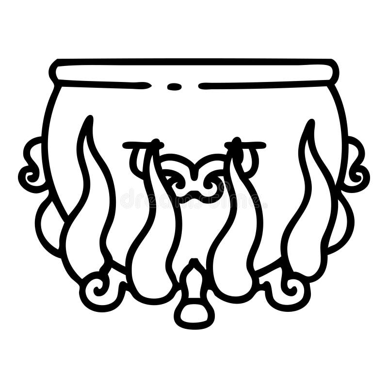 Cauldron Drawing Line Stock Illustrations – 599 Cauldron Drawing Line ...