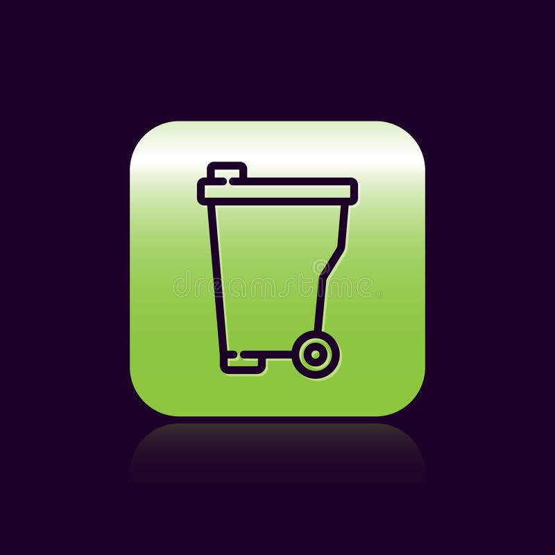 Office Green Paper Sticky Note Glued To the Surface Isolated on ...