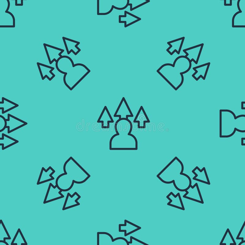 Black Line Web Design and Front End Development Icon Isolated Seamless ...