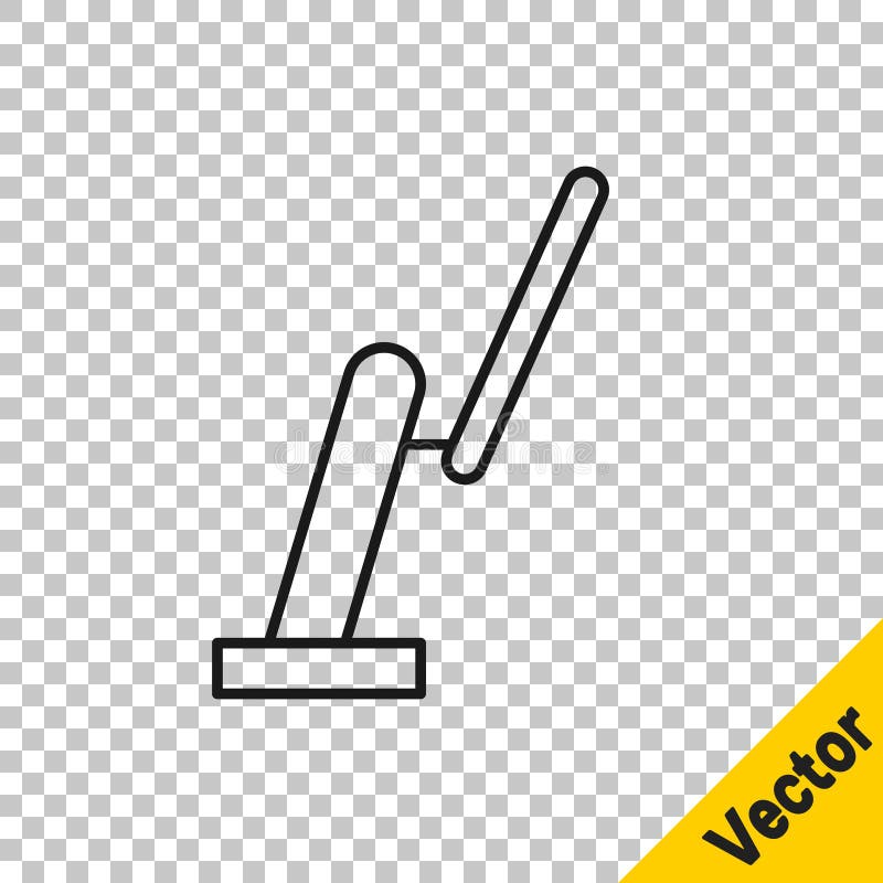 Black Line Windscreen Wiper Icon Isolated on Transparent Background ...