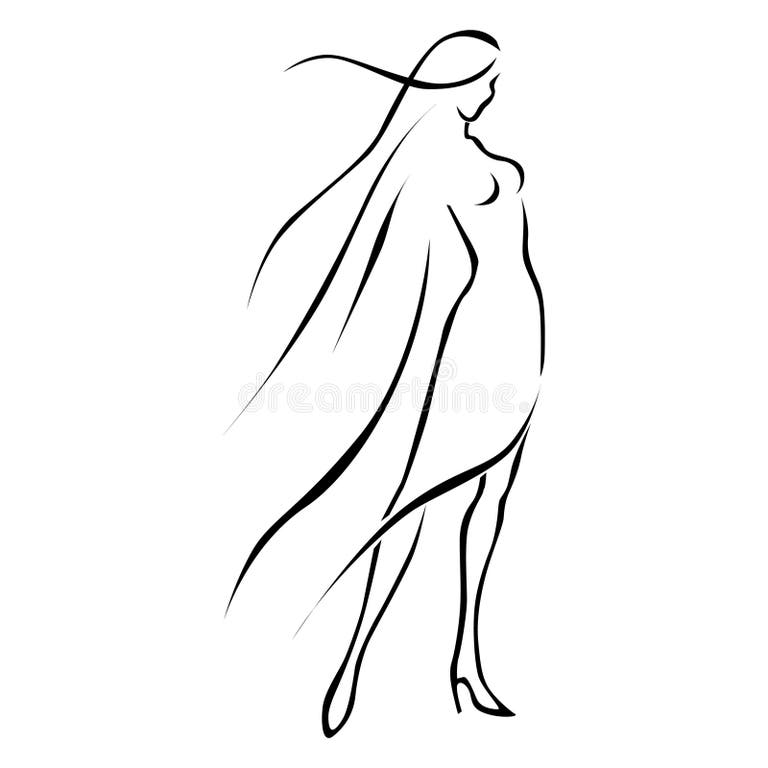 Female Body Curves Line Art Stock Illustrations – 111 Female Body ...