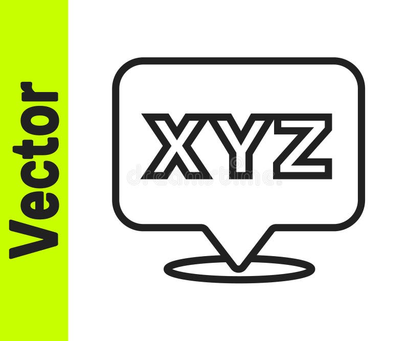 Black XYZ Coordinate System Icon Isolated on White Background. XYZ Axis ...