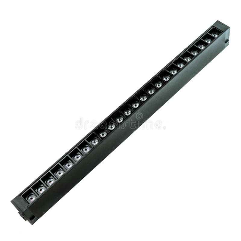 Black Linear LED Light Bar with Multiple Visible Diodes for Modern ...