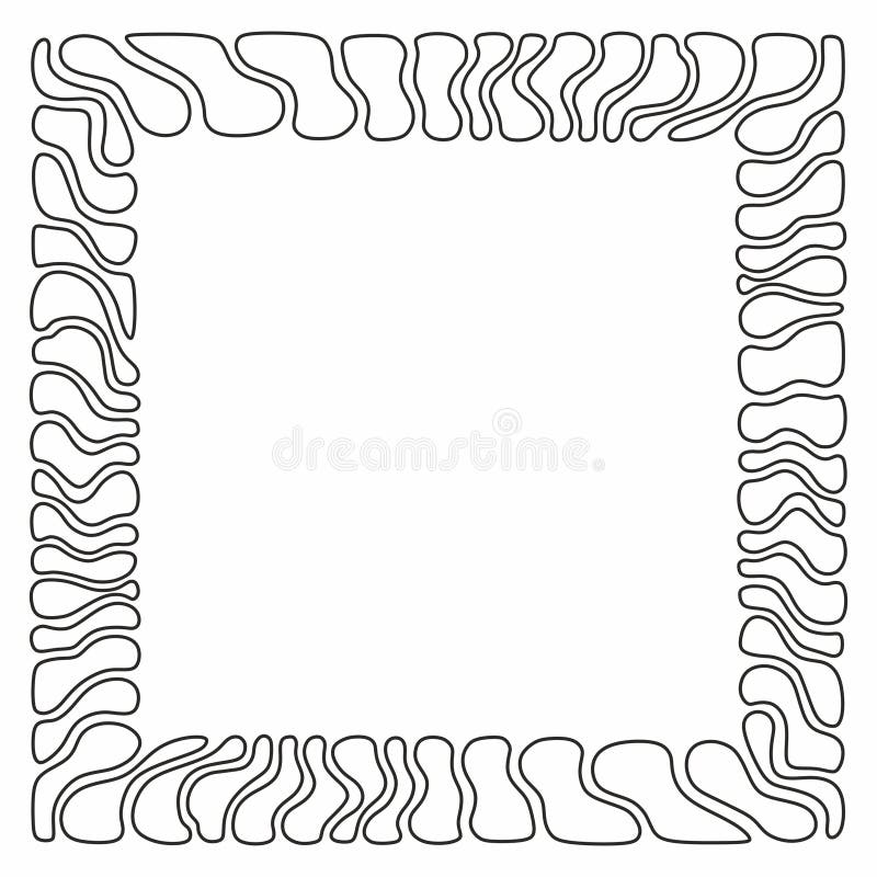 Black Linear Spots Frame. Vector Illustration. Empty Space for Text or ...